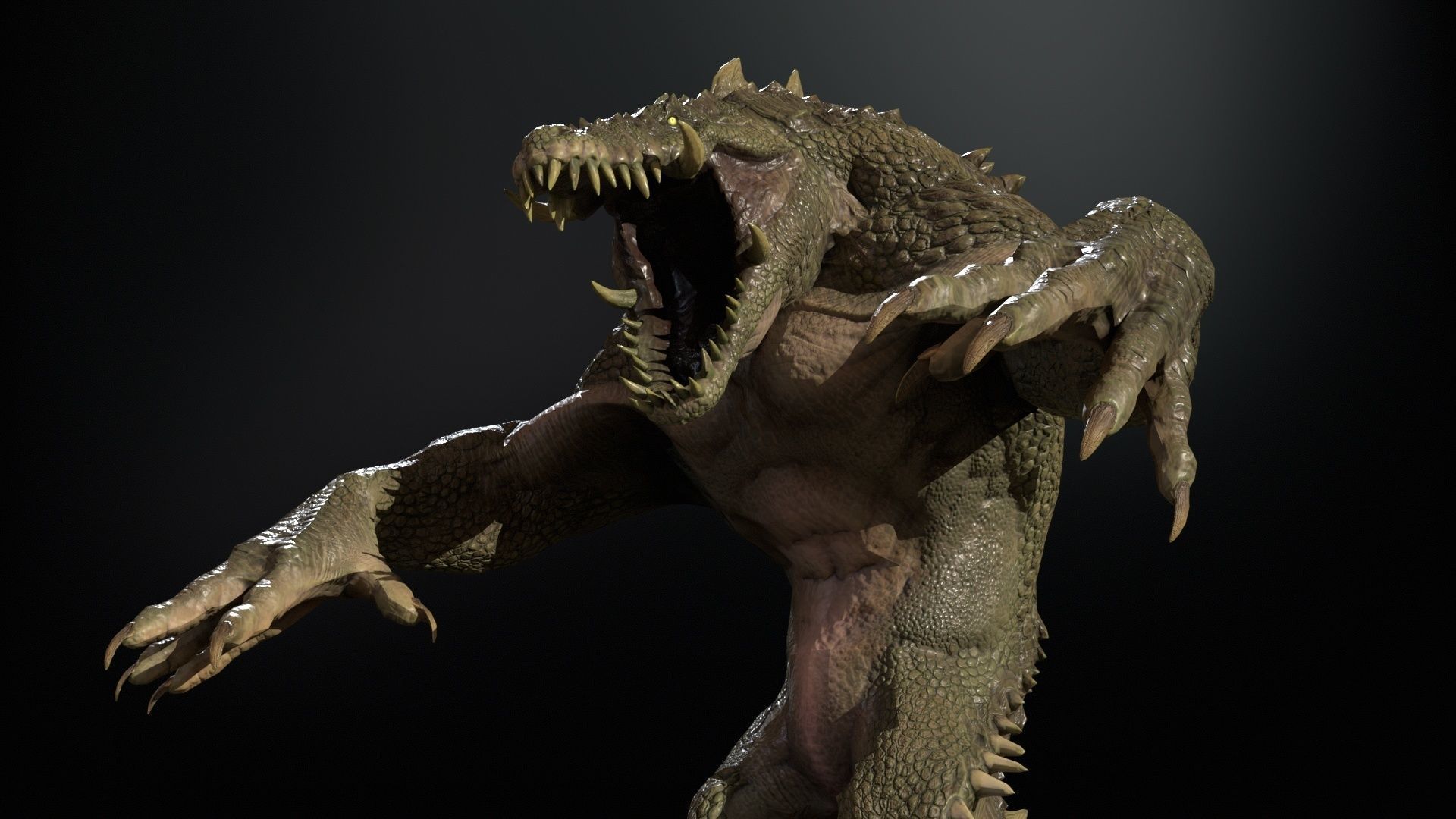 3D model MutantCrocodile crocodile creature VR / AR / low-poly | CGTrader