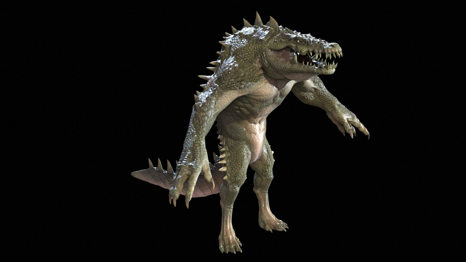 3D model MutantCrocodile crocodile creature VR / AR / low-poly | CGTrader