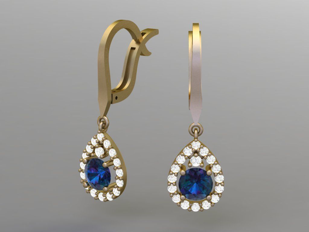 Earring 3D model 3D printable model 0003 free 3D model 3D printable ...