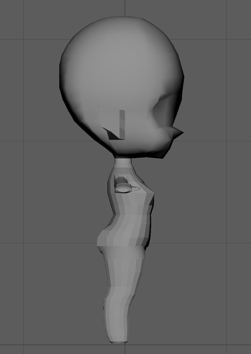 Chibi Base Female - Low Poly 3D model | CGTrader