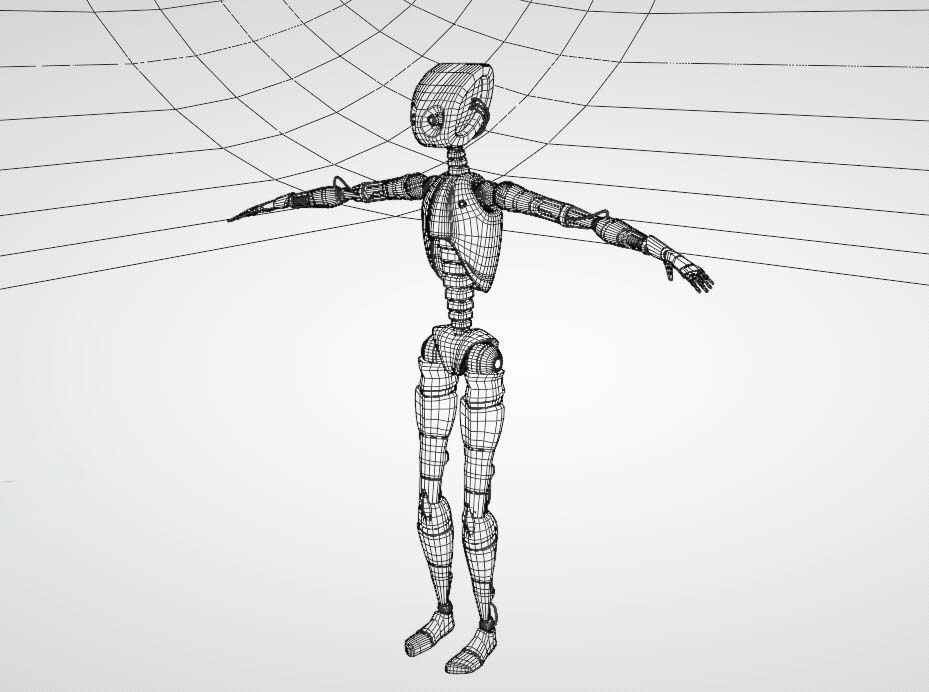 Fully-Rigged Robot 3D Model - Realistic Android Blender 3D model rigged ...