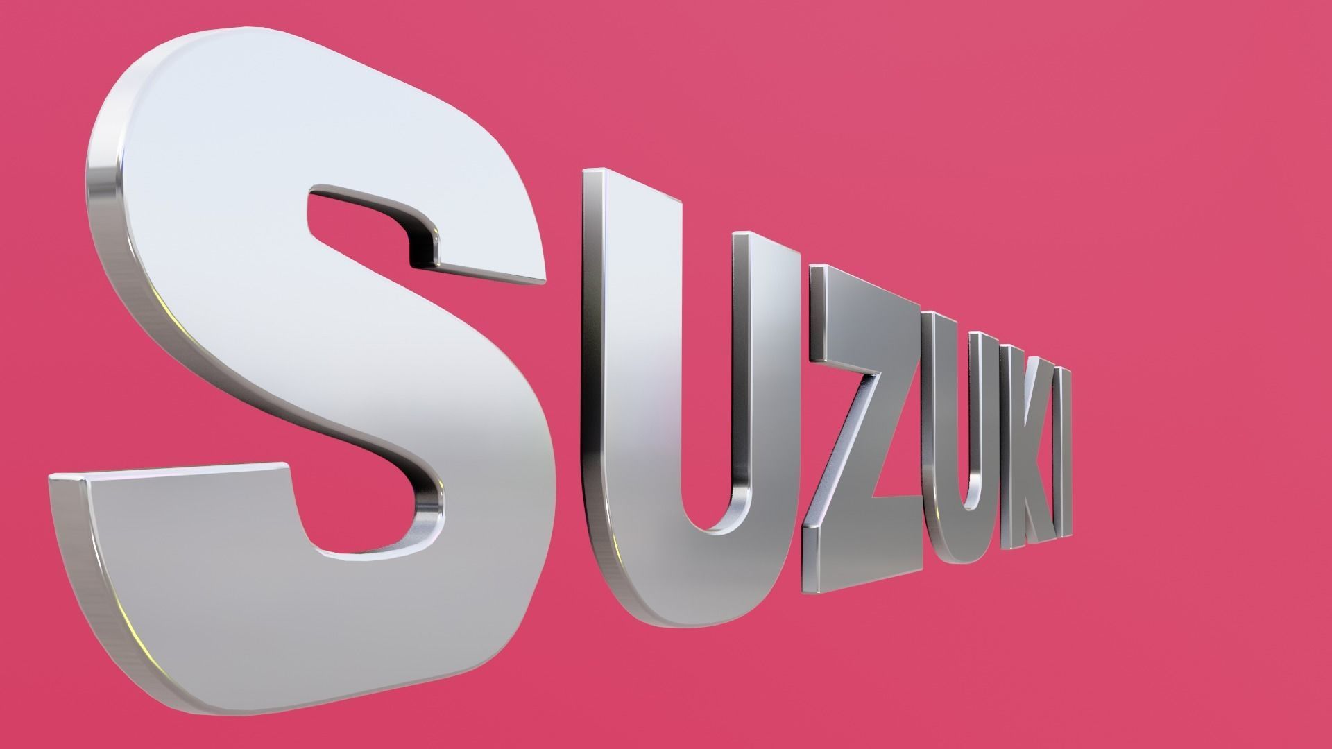 3D model Suzuki Text Logo - Badge - Emblem VR / AR / low-poly | CGTrader