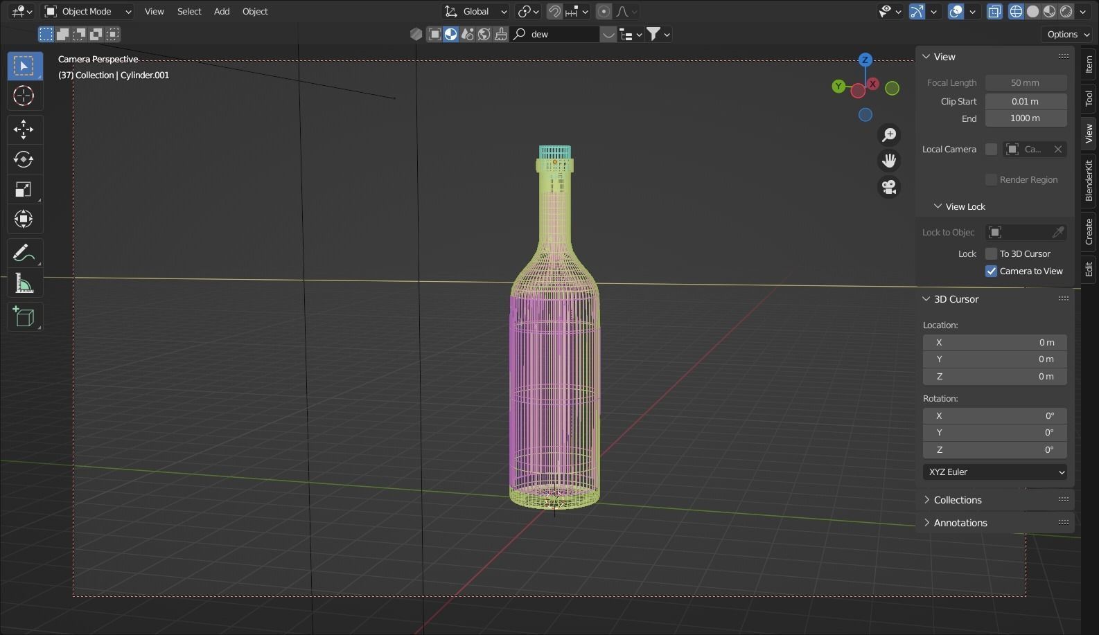 generic wine bottle free 3D model | CGTrader