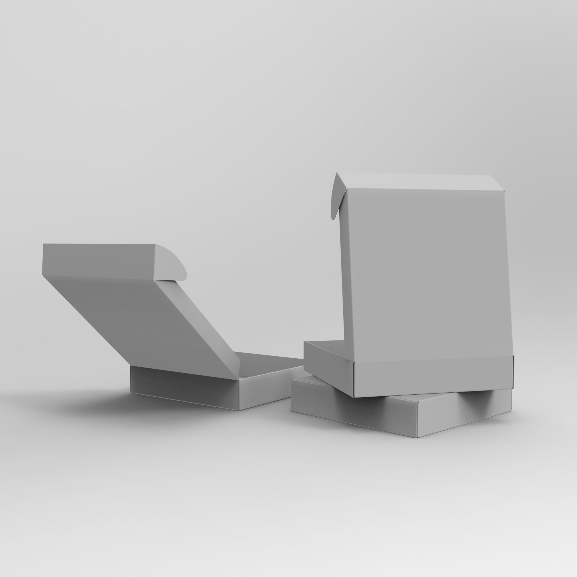 3D model 3D Opened Box 3d model Low-poly 3d model VR / AR / low-poly ...