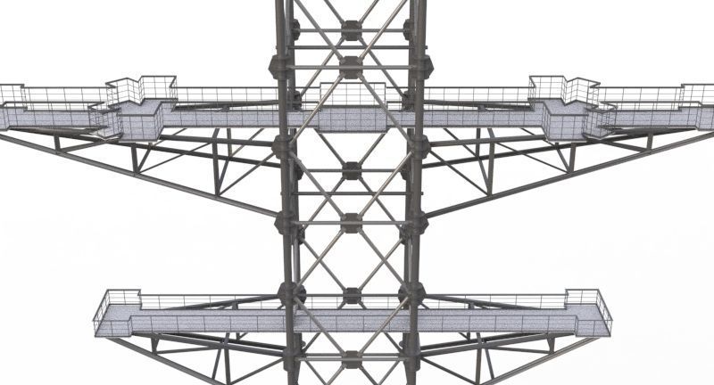 Telecommunications tower cell bts 3d model 3D model | CGTrader