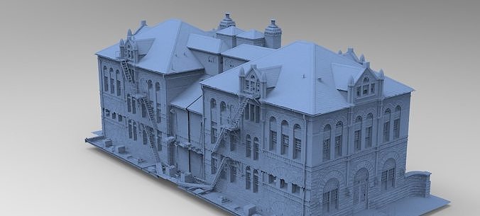 Victorian Steampunk City Street street 3D model | CGTrader