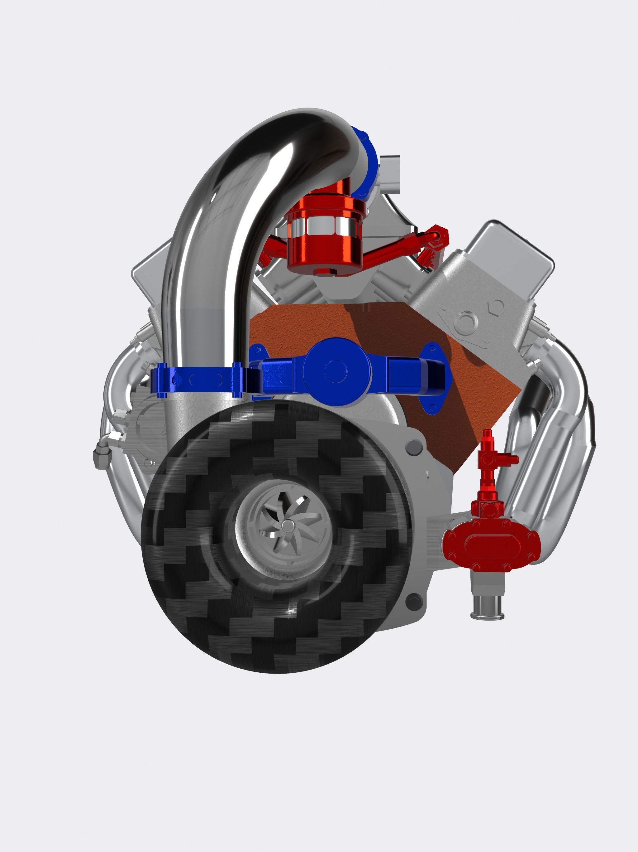 Procharged BBC Motor Supercharged 3D model 3D printable | CGTrader