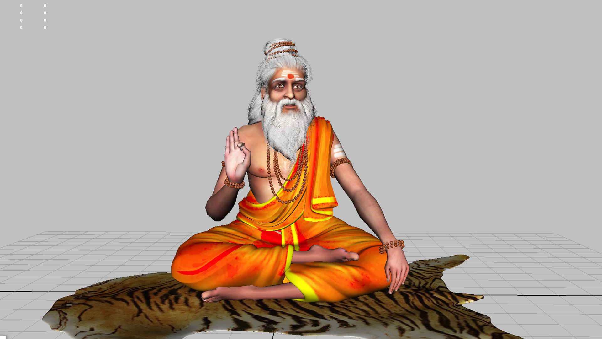 Sage 3d model person on tiger 3D model | CGTrader