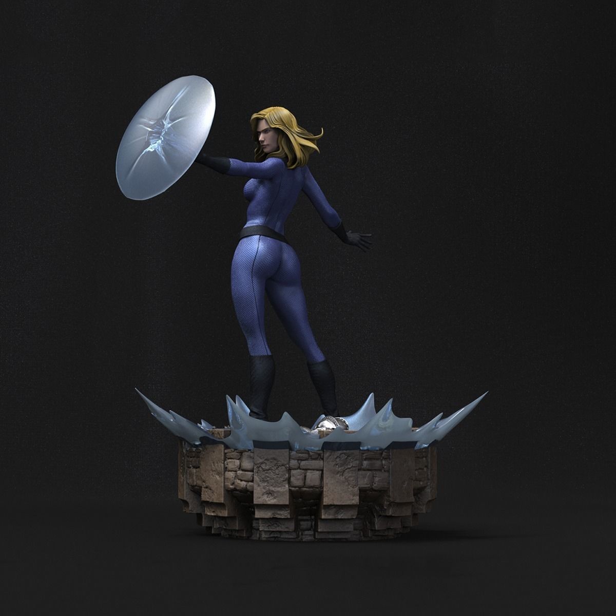 Invisible Woman Statues 3D Model Ready to Print STL 3D model 3D ...