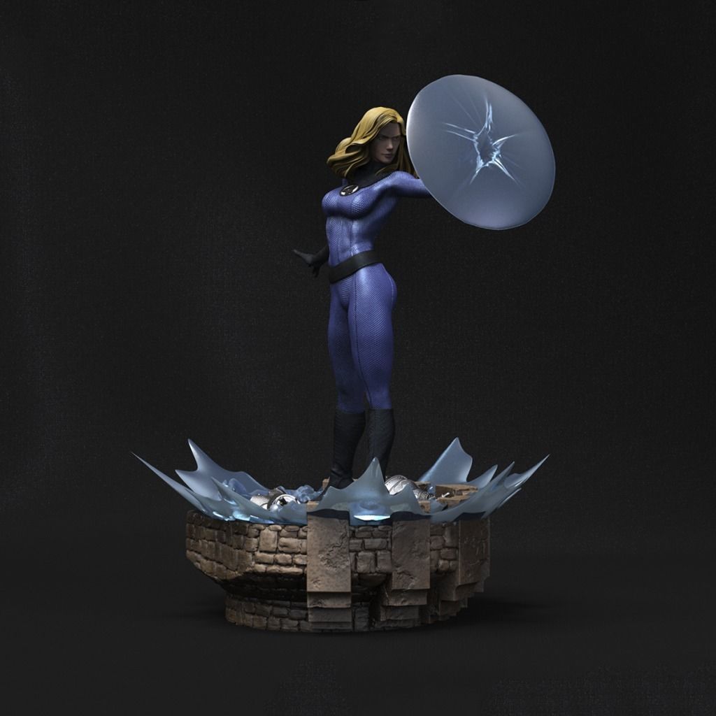 Invisible Woman Statues 3D Model Ready to Print STL 3D model 3D ...