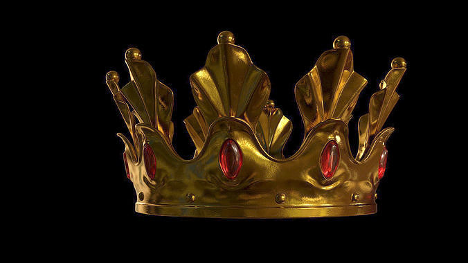 Crown golden 3D model | CGTrader