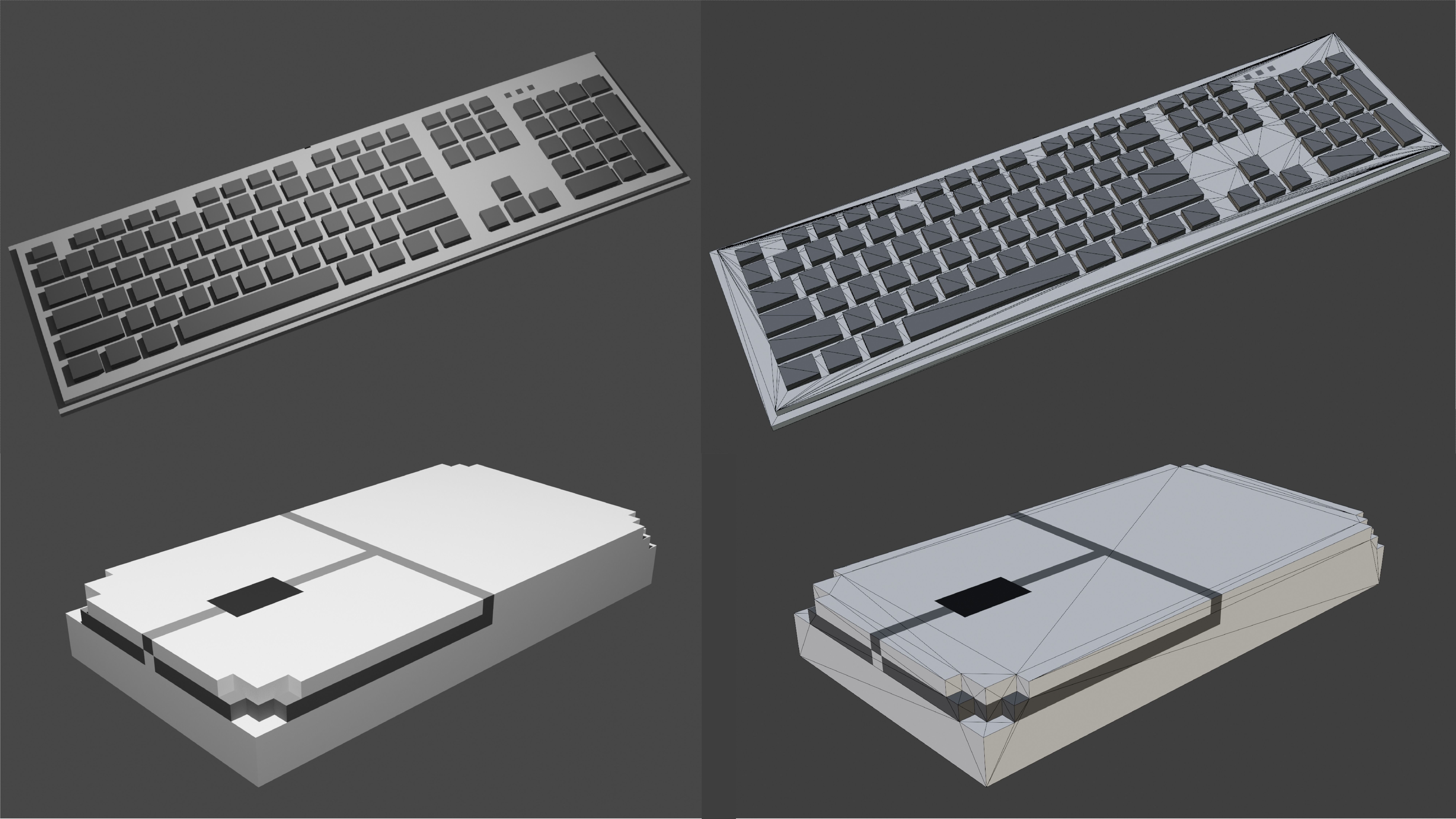 3D model Voxel Office Desktop Computer MagicaVoxel Pack VR / AR / low ...