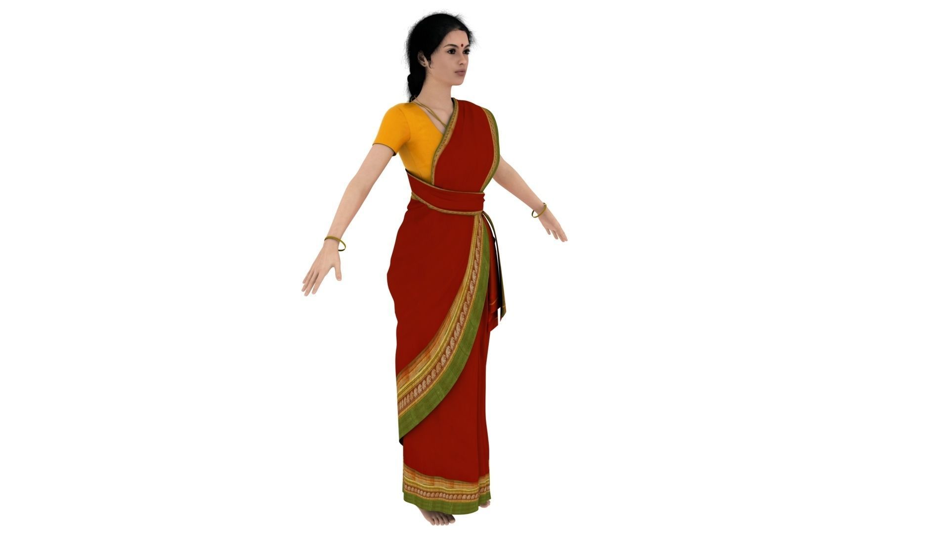 indian girl woman 3d model 3D model | CGTrader