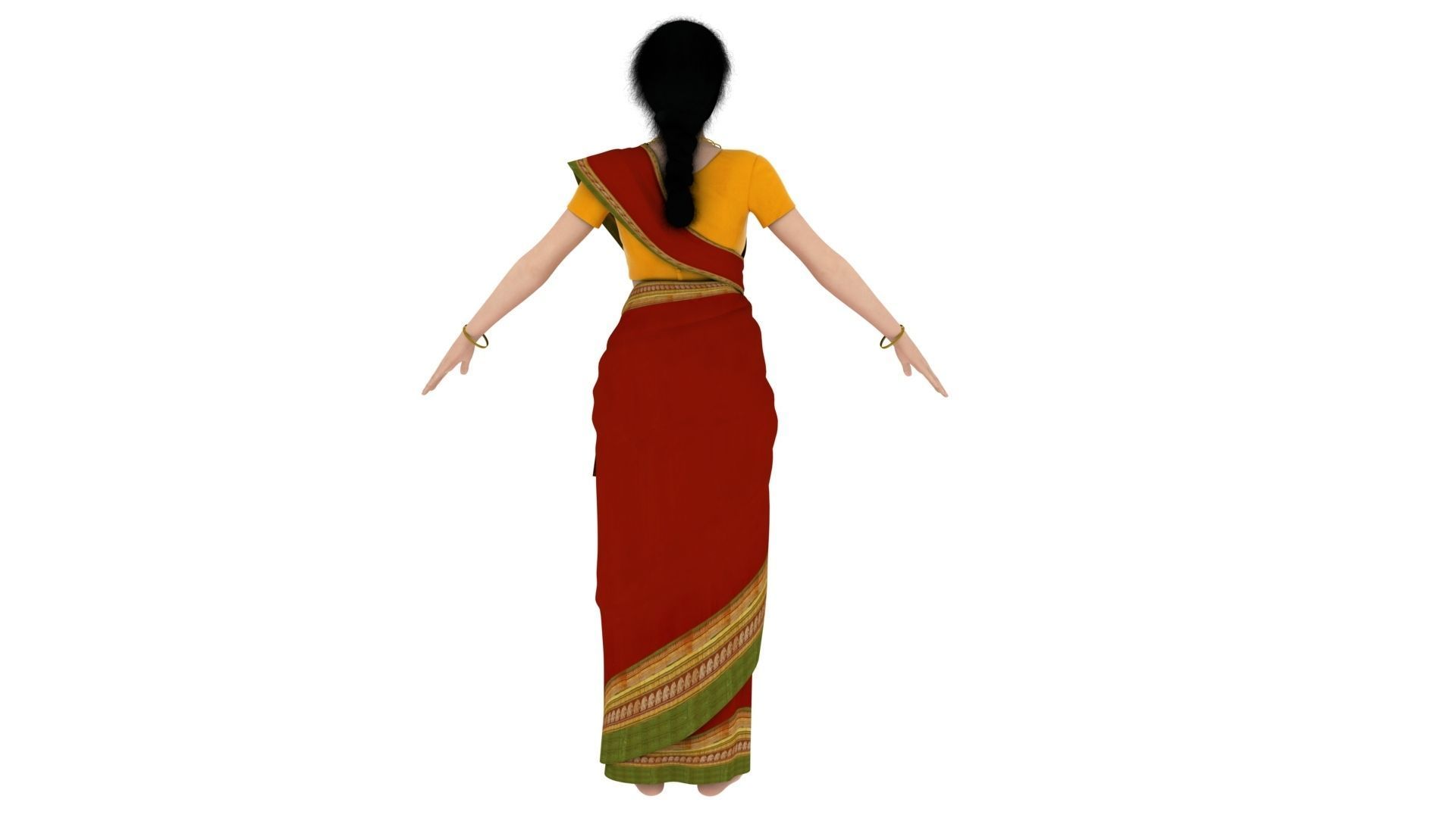 indian girl woman 3d model 3D model | CGTrader