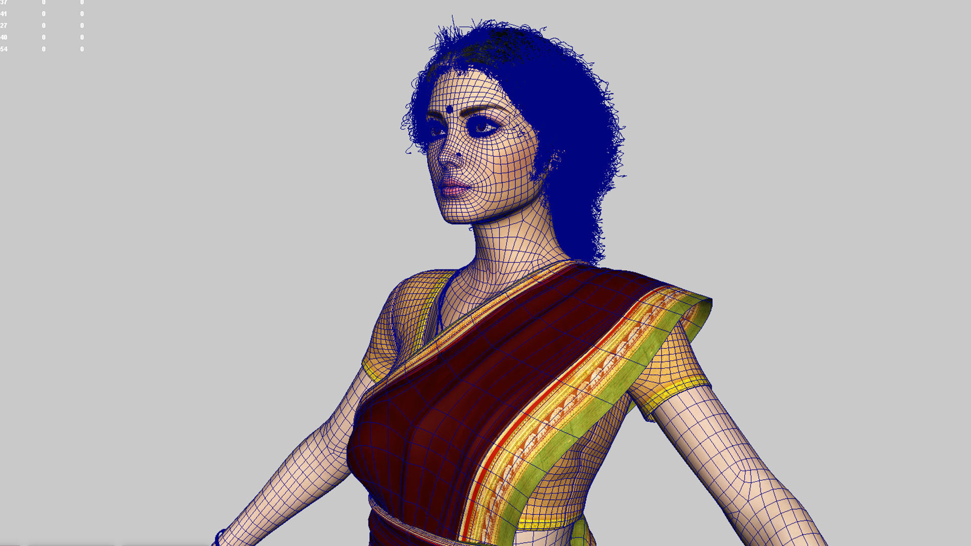 indian girl woman saree 3D model | CGTrader