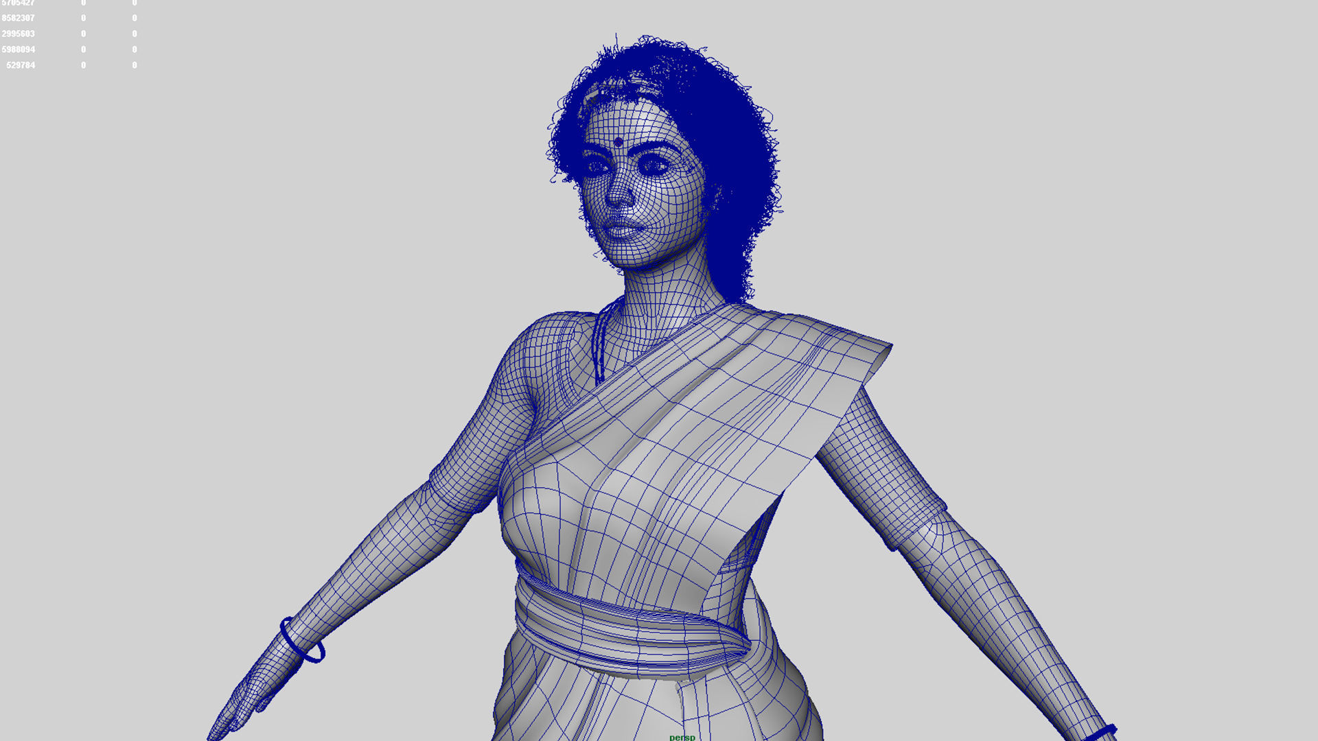 indian girl woman saree 3D model | CGTrader