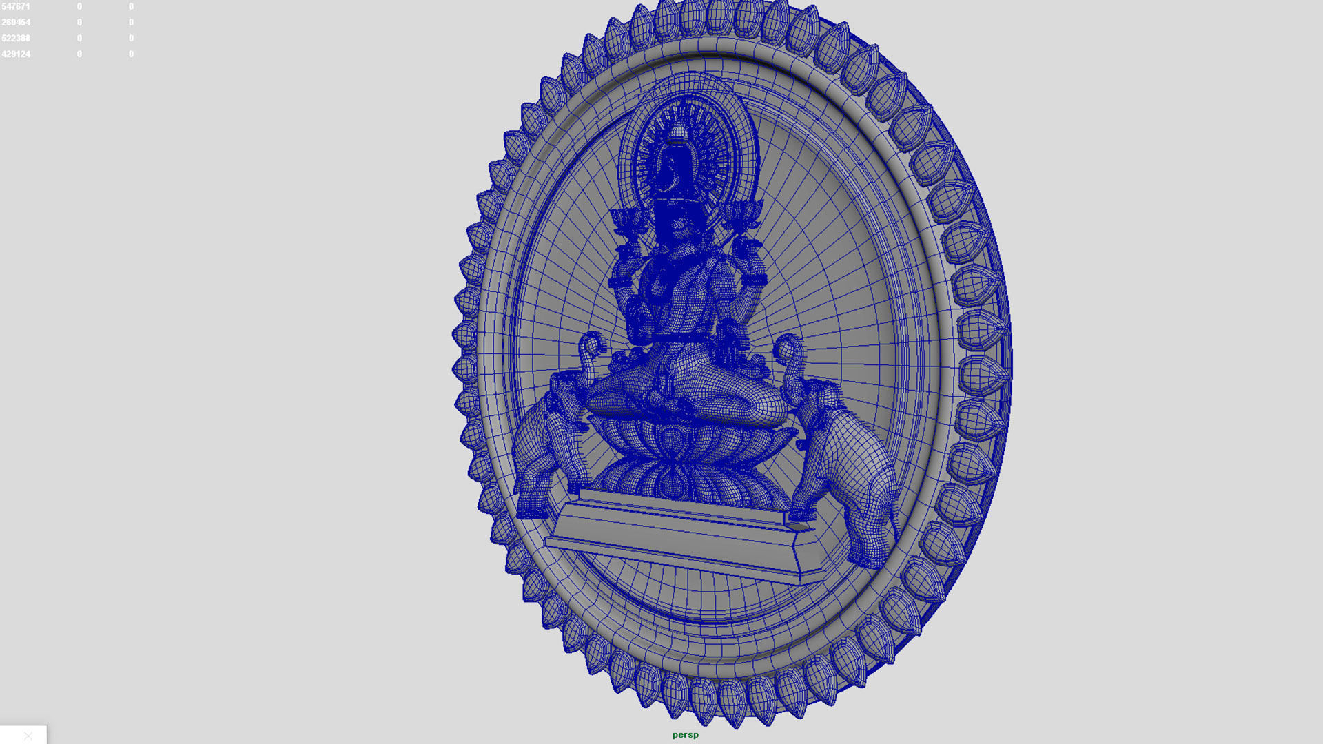 god lakshmi model 3D model | CGTrader