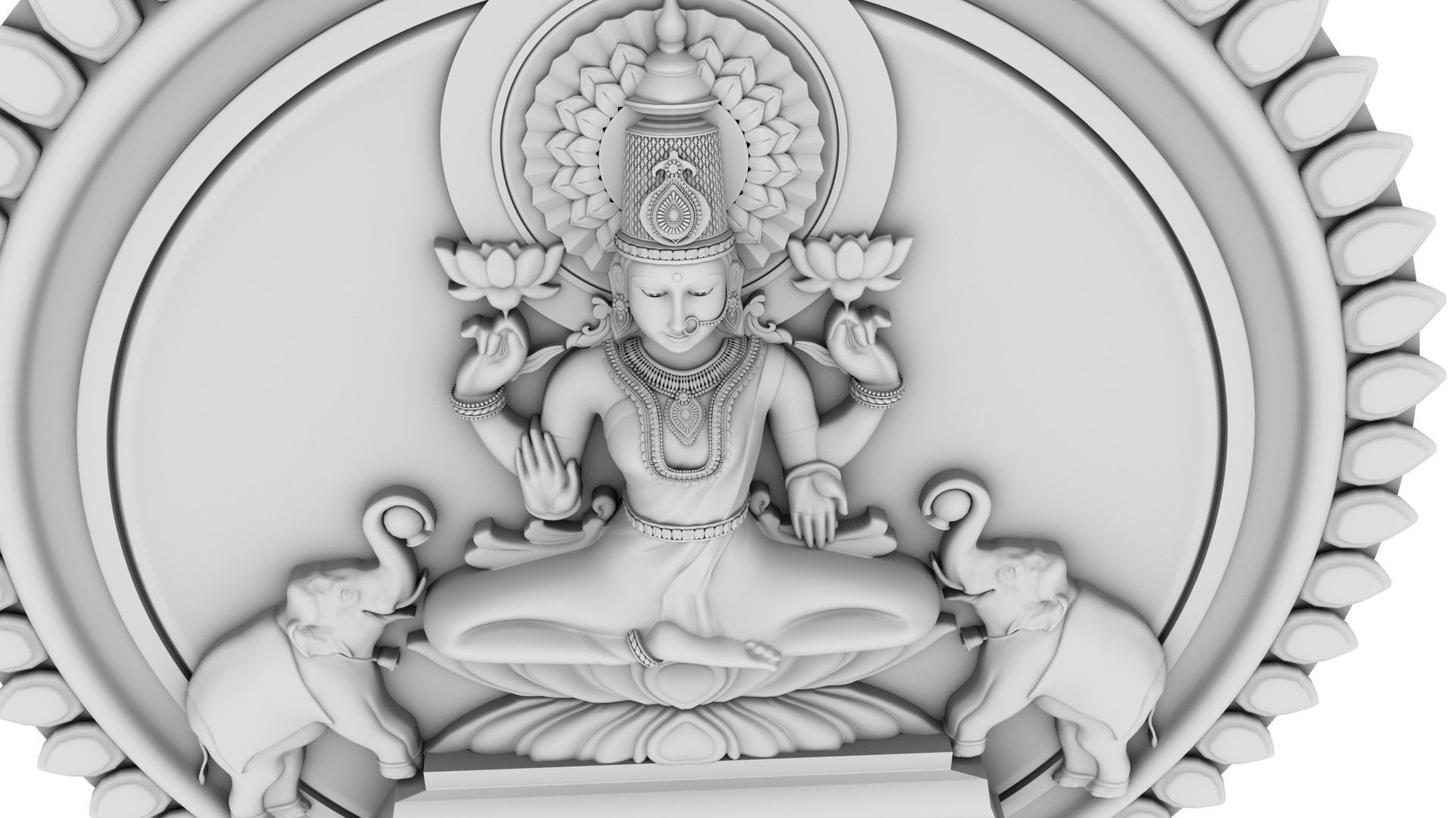 god lakshmi model 3D model | CGTrader