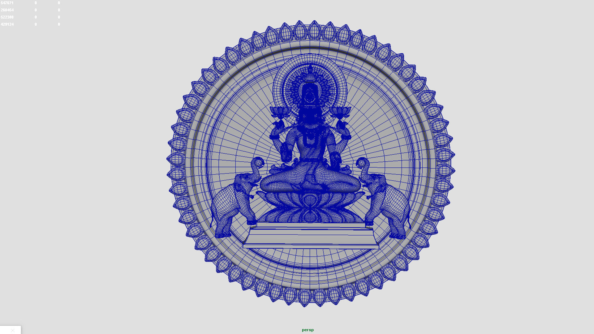 god lakshmi model 3D model | CGTrader