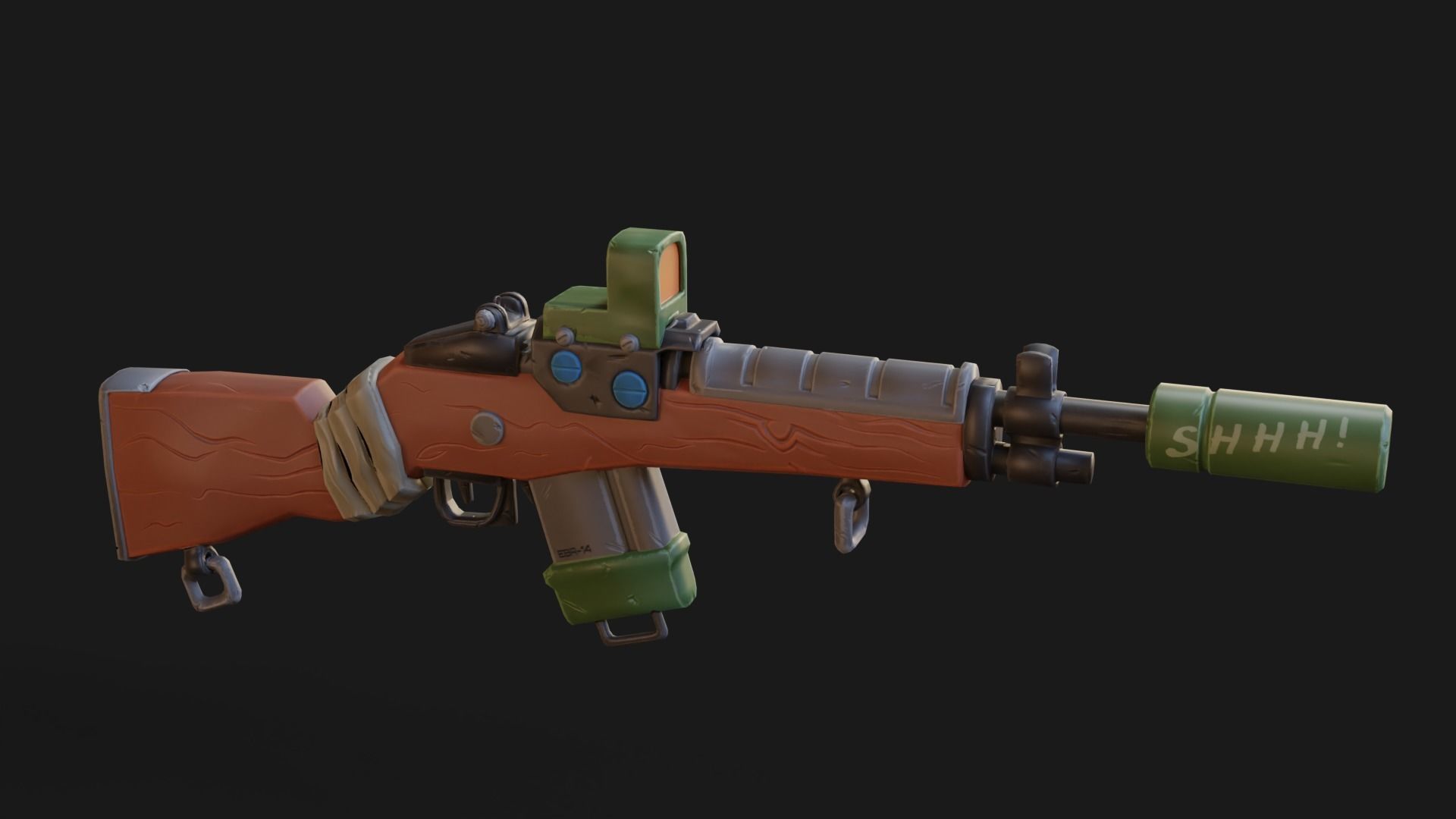 3D model Stylized Rifle Model VR / AR / low-poly | CGTrader