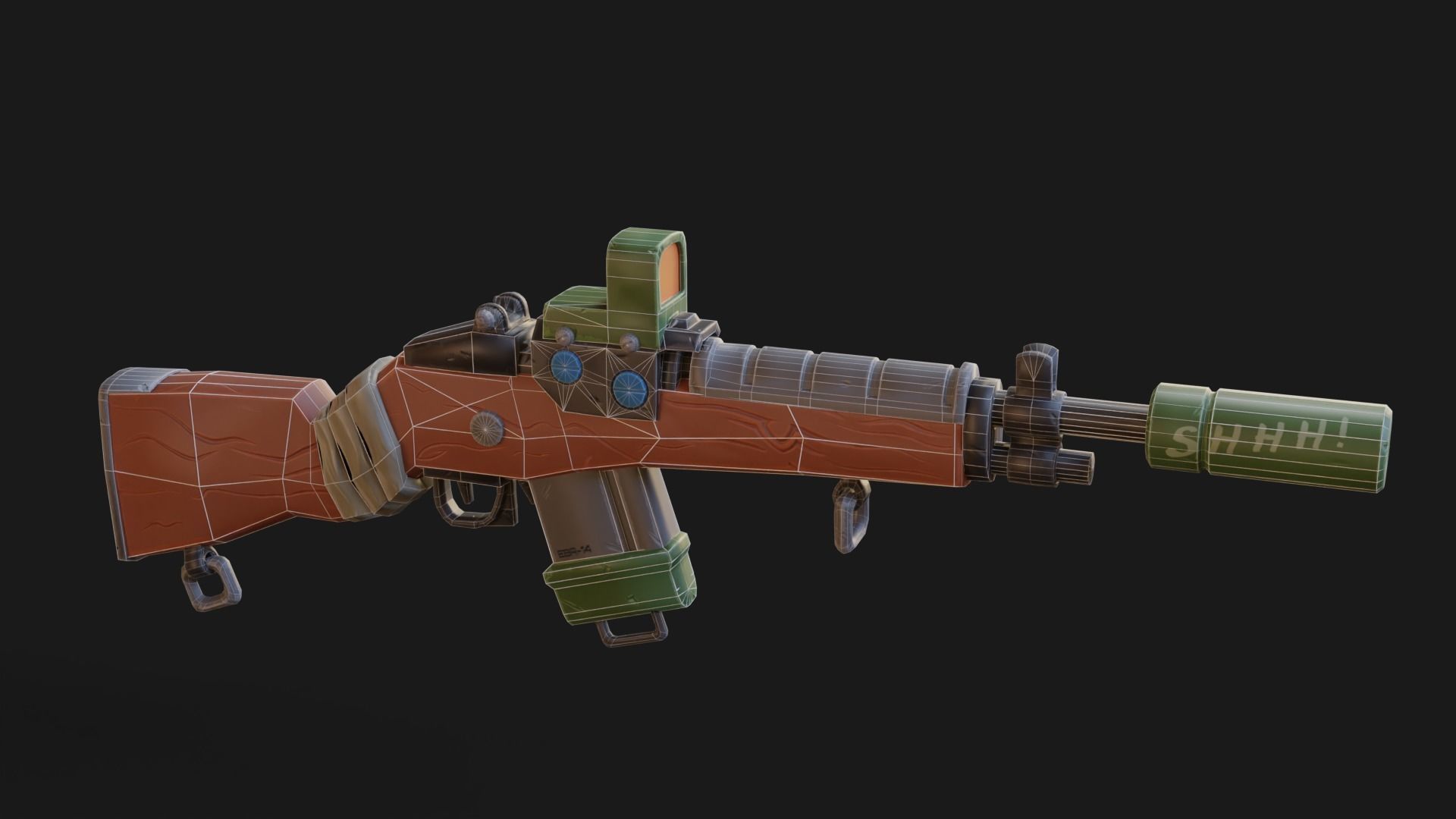 3D model Stylized Rifle Model VR / AR / low-poly | CGTrader