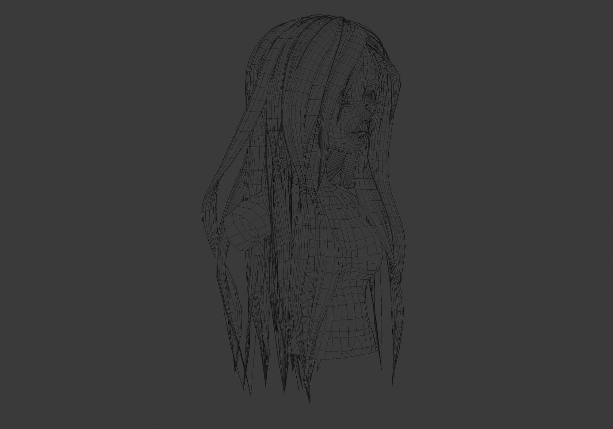messy cartoon hairstyle 3D model | CGTrader