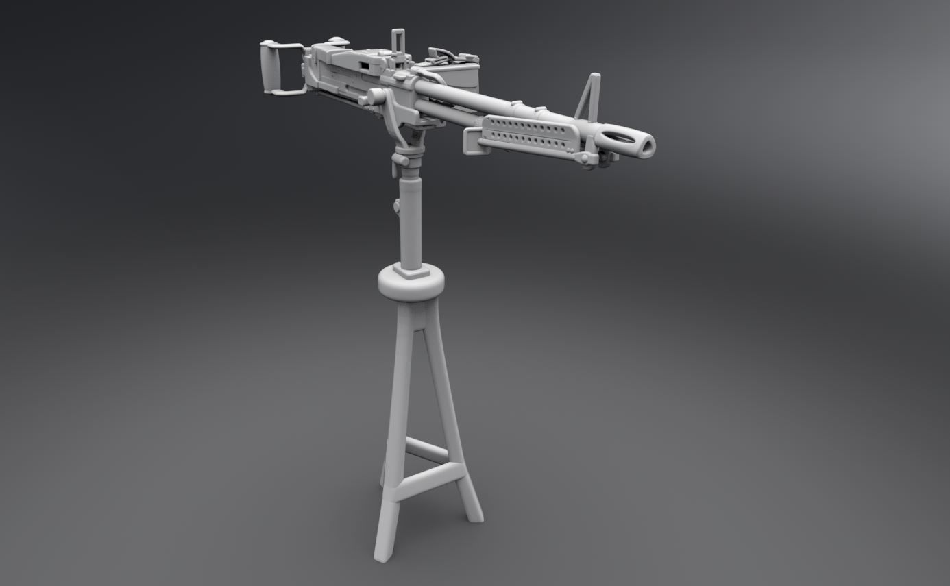 M60 LMG scale model 3D model 3D printable | CGTrader