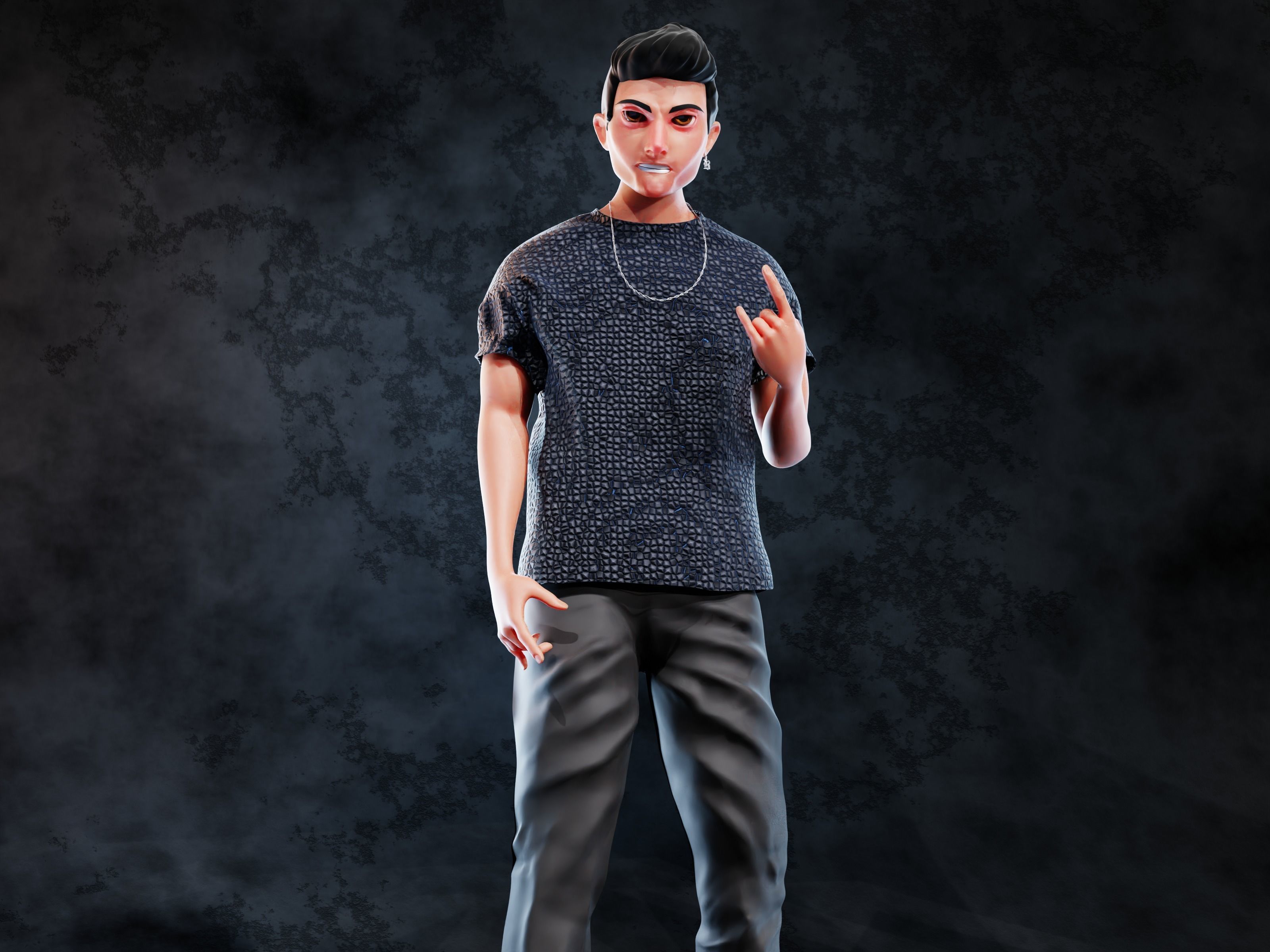 3D model bad boy character VR / AR / low-poly | CGTrader