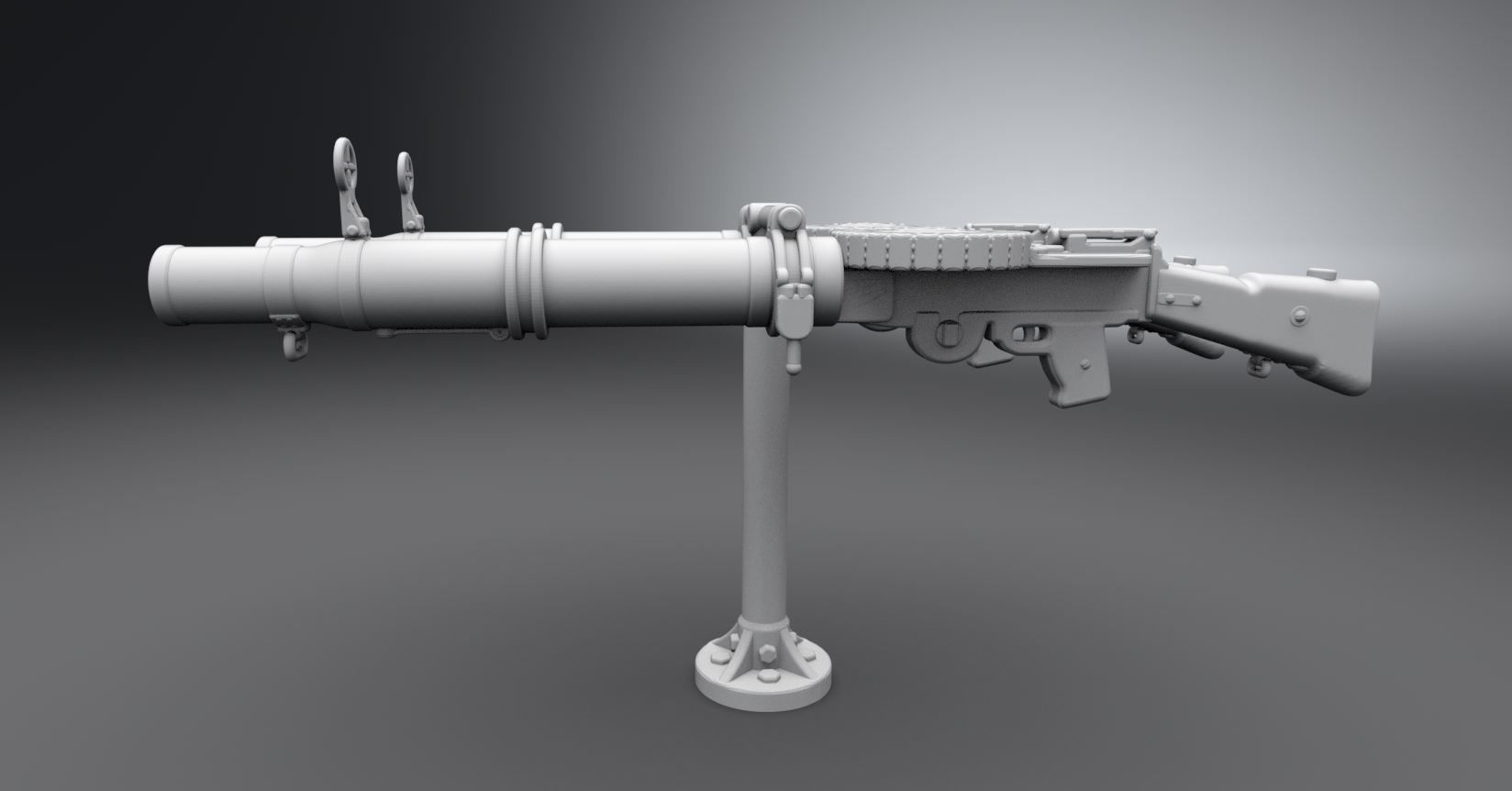 Lewis LMG scale model 3D model 3D printable | CGTrader