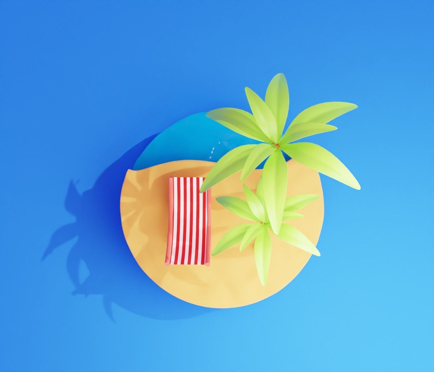 Beautiful beach art free 3d model free 3D model | CGTrader