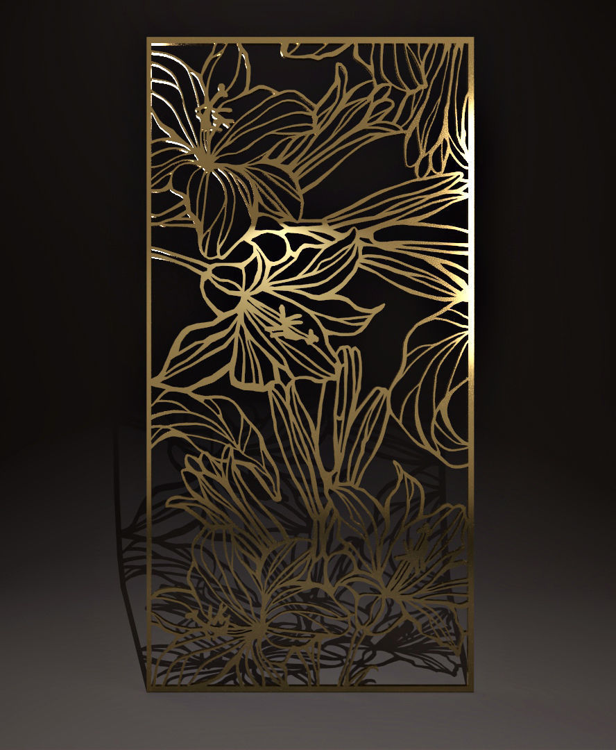 Floral Decorative Partition 3D model | CGTrader