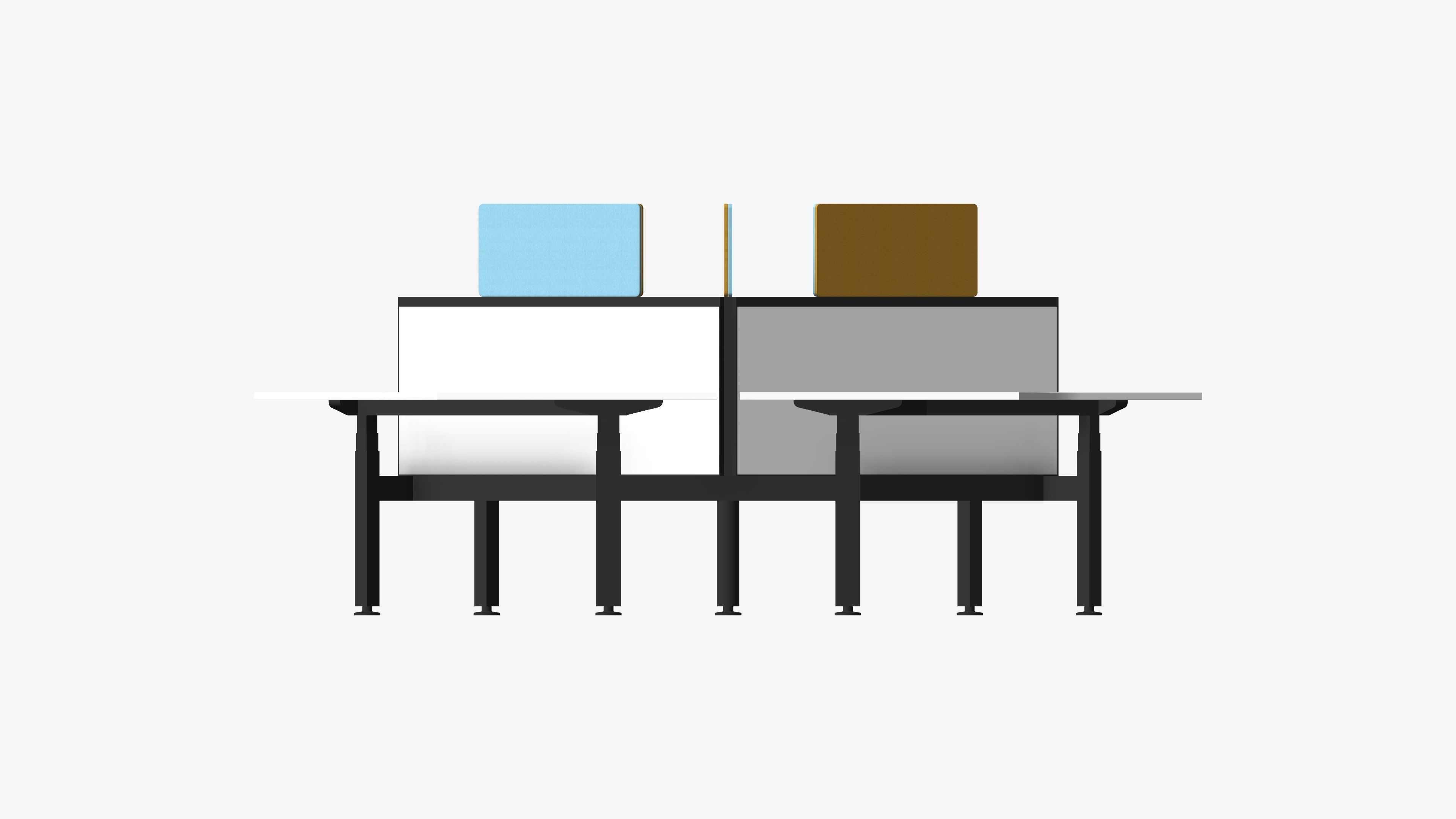 3D model Desk - Cluster - Officetec - Angular - 120 Deg - Adjustable VR ...