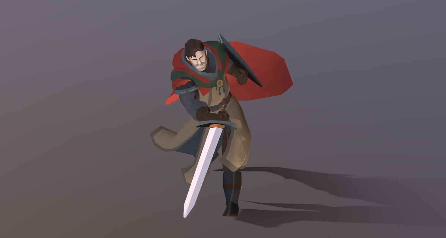 3D model Classic RPG Style 01 Auther Warrior Archer Swordman VR / AR ...