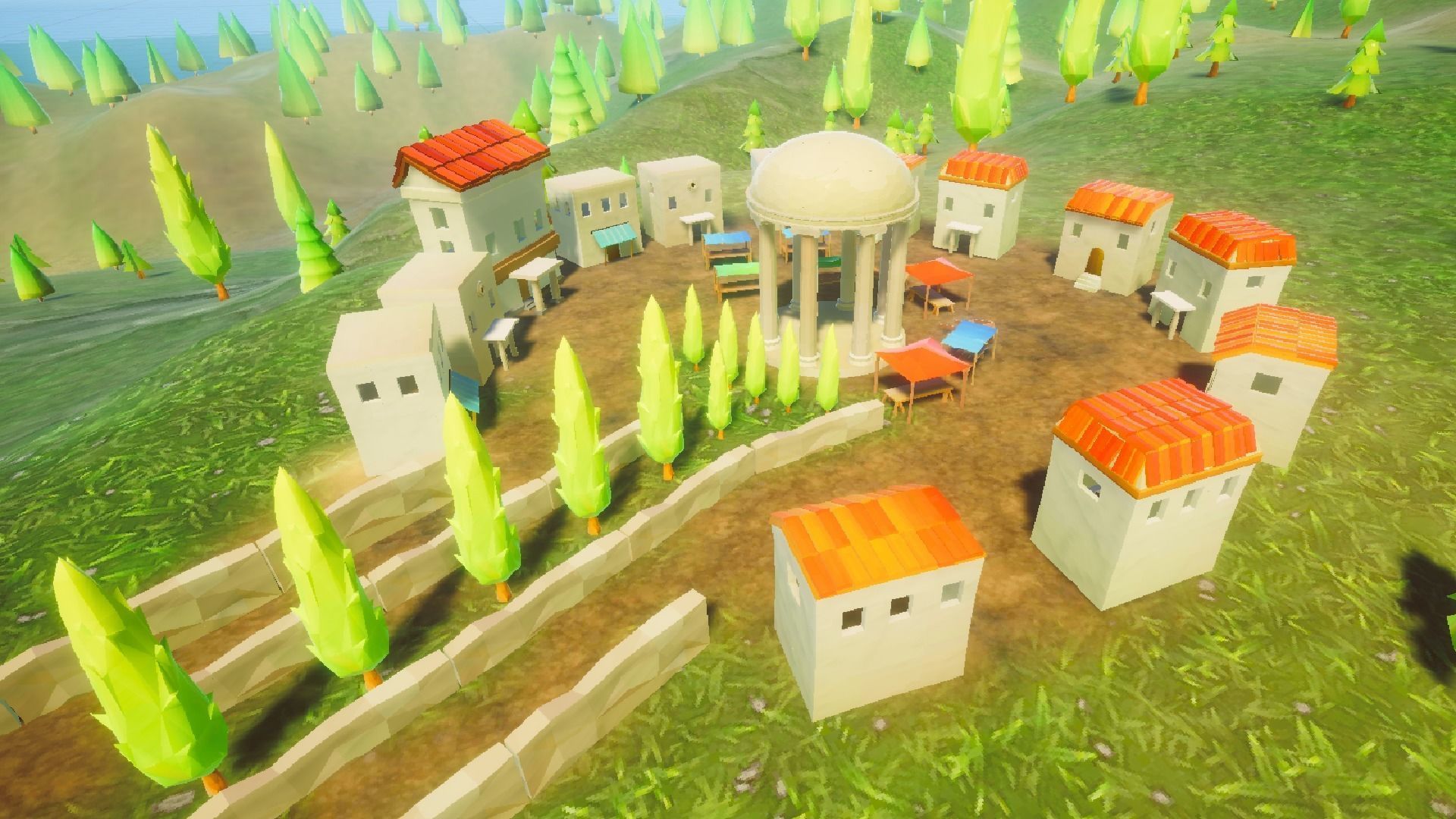 3D model Low poly stylized environment pack da1 VR / AR / low-poly ...