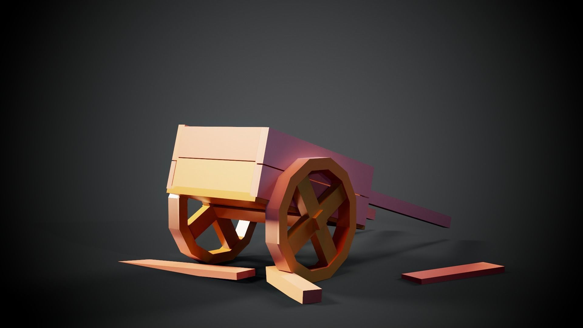 3D model Low poly stylized environment pack da1 VR / AR / low-poly ...