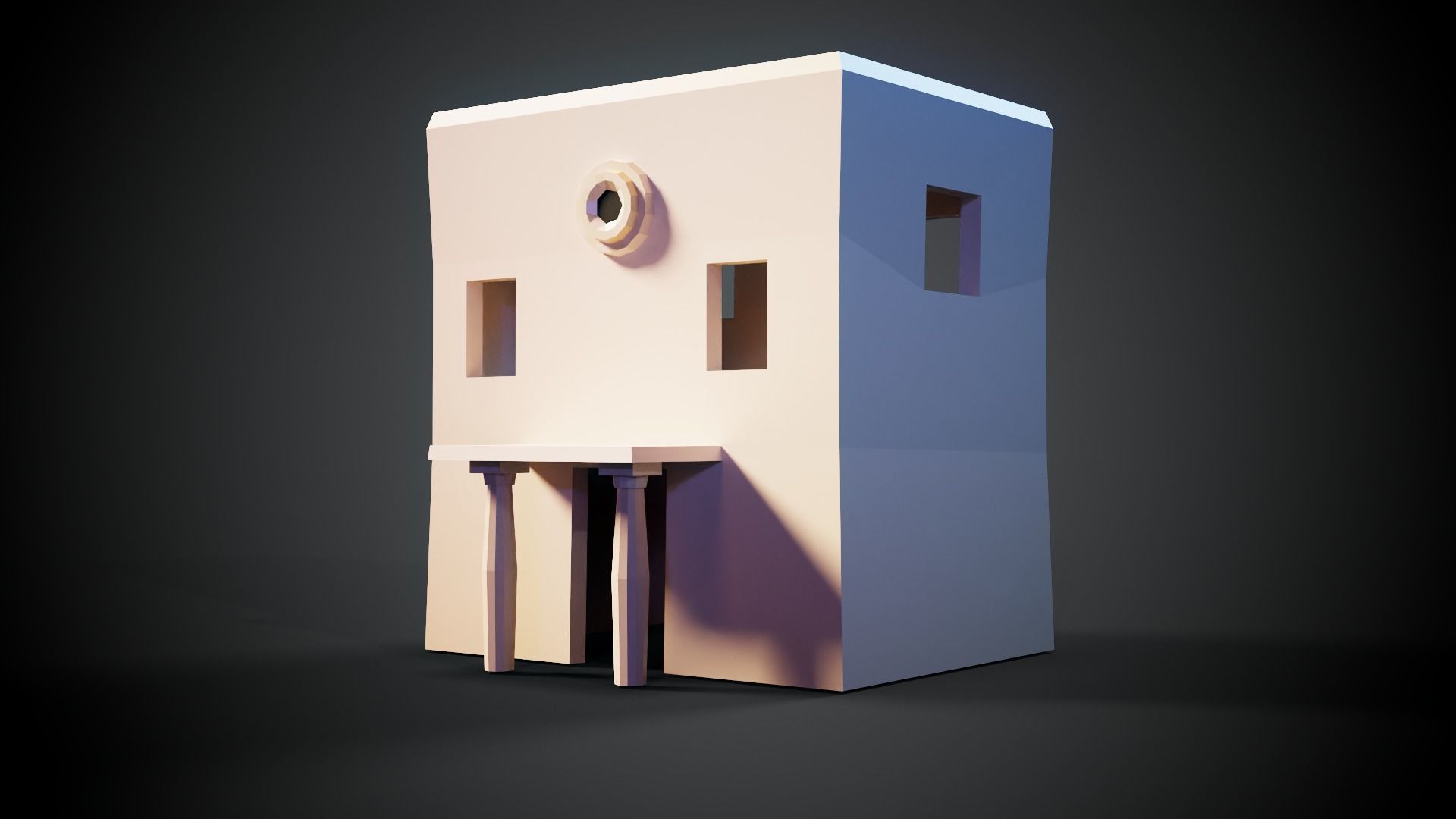 3D model Low poly stylized environment pack da1 VR / AR / low-poly ...