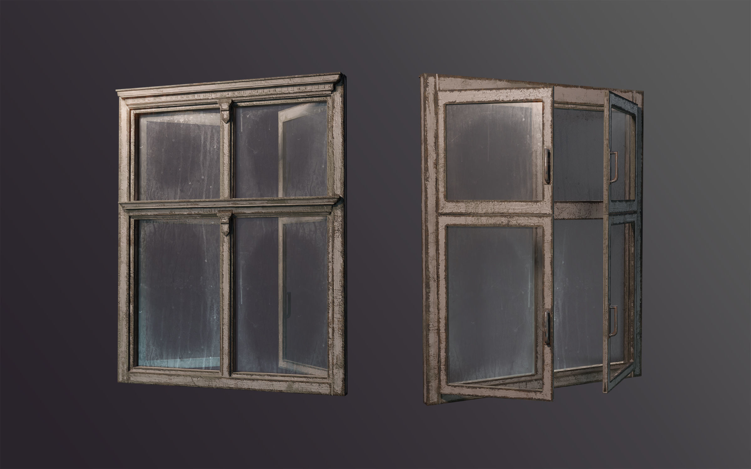 3D model Old Windows pack VR / AR / low-poly | CGTrader