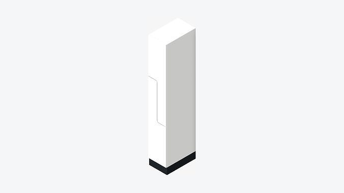 3D model Locker - Laminate - Integral - Step - Long Neck VR / AR / low ...