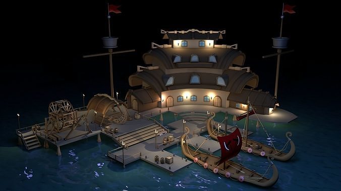 3D model Seaport VR / AR / low-poly | CGTrader