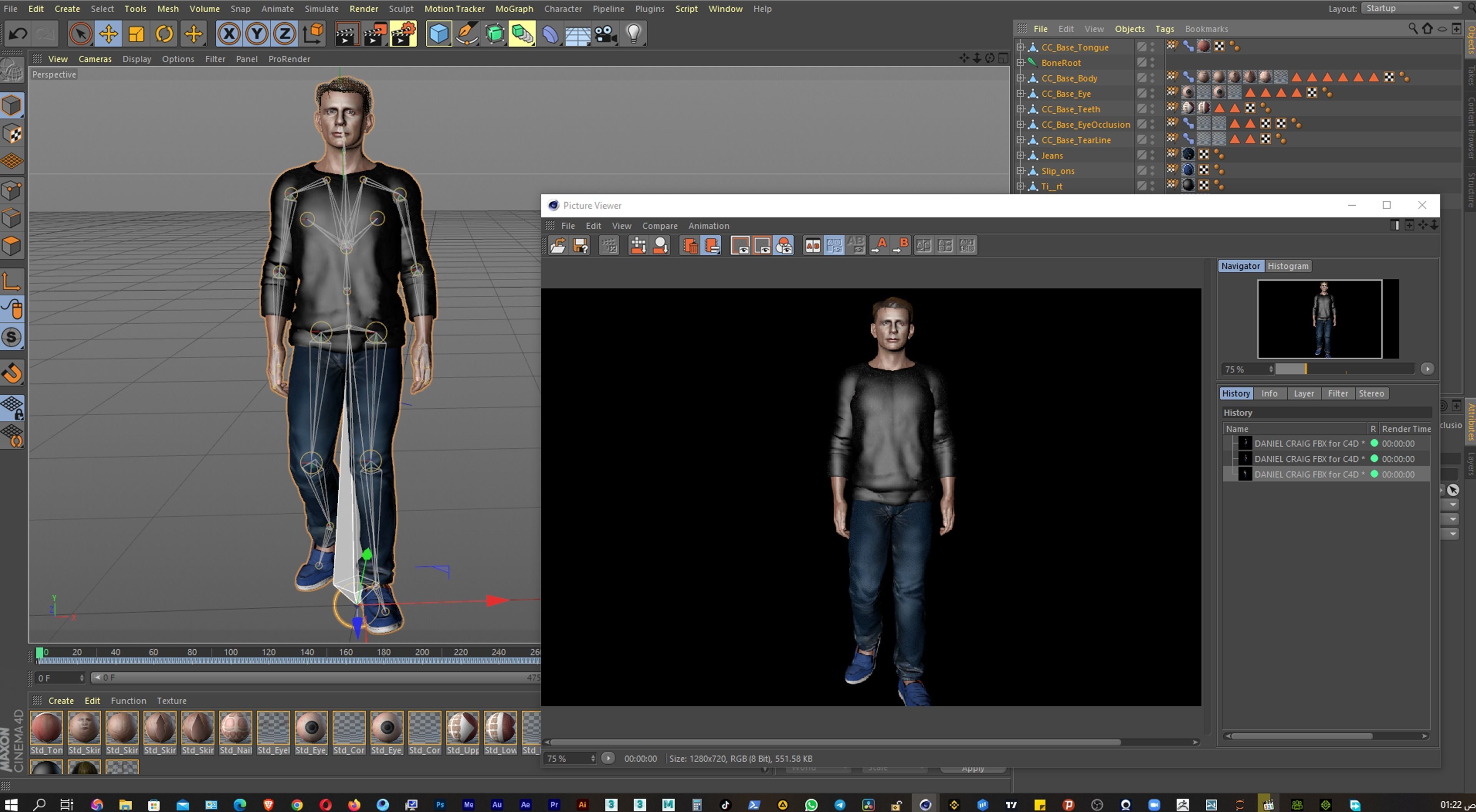 3D model DANIEL CRAIG 3D Rigged model ready for animation VR / AR / low ...