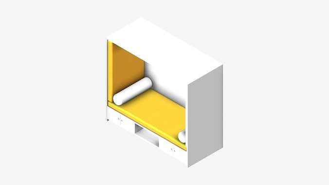 3D model Seat - Library - Integral - Reading Nook VR / AR / low-poly ...