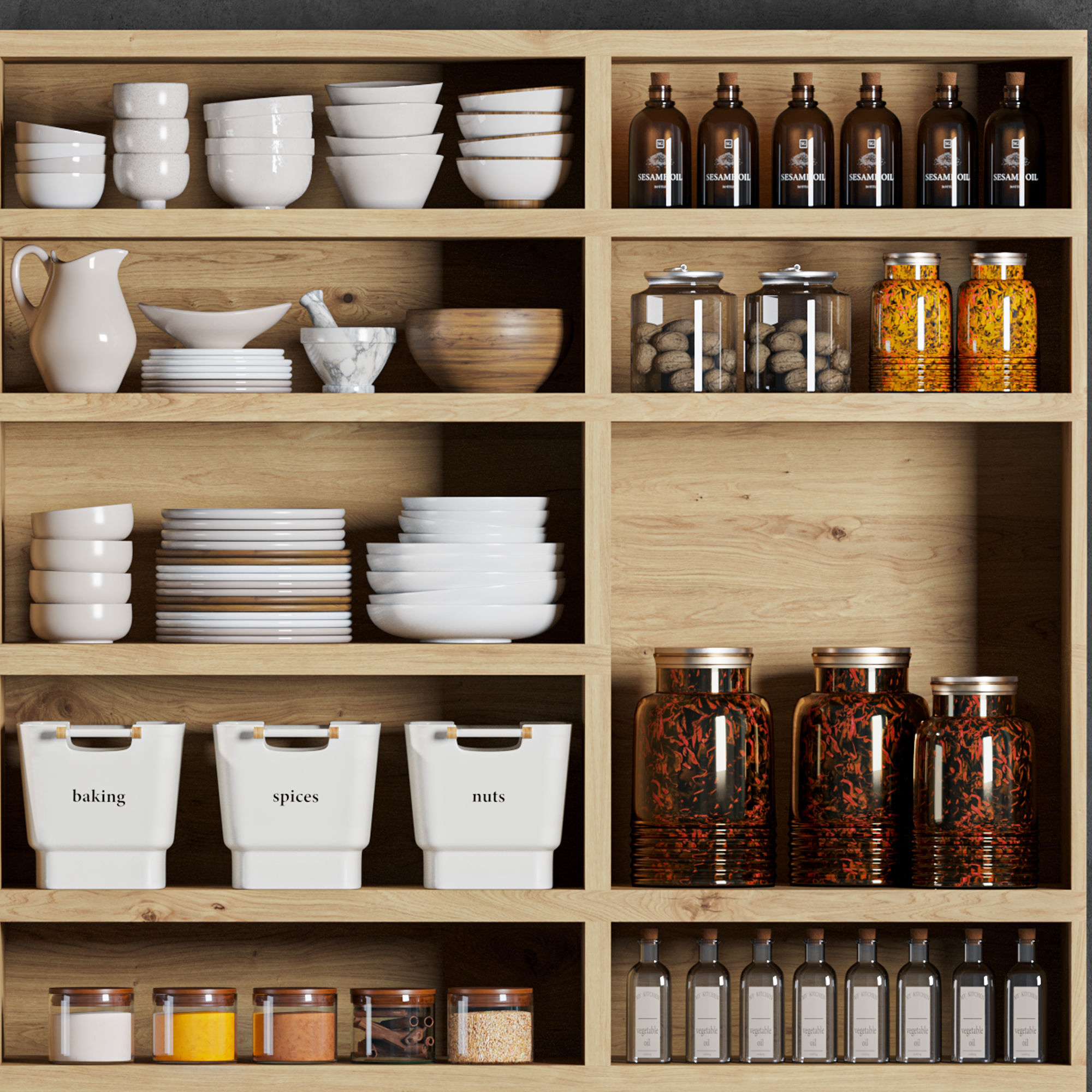 kitchen accessories037 pantry 3D model | CGTrader
