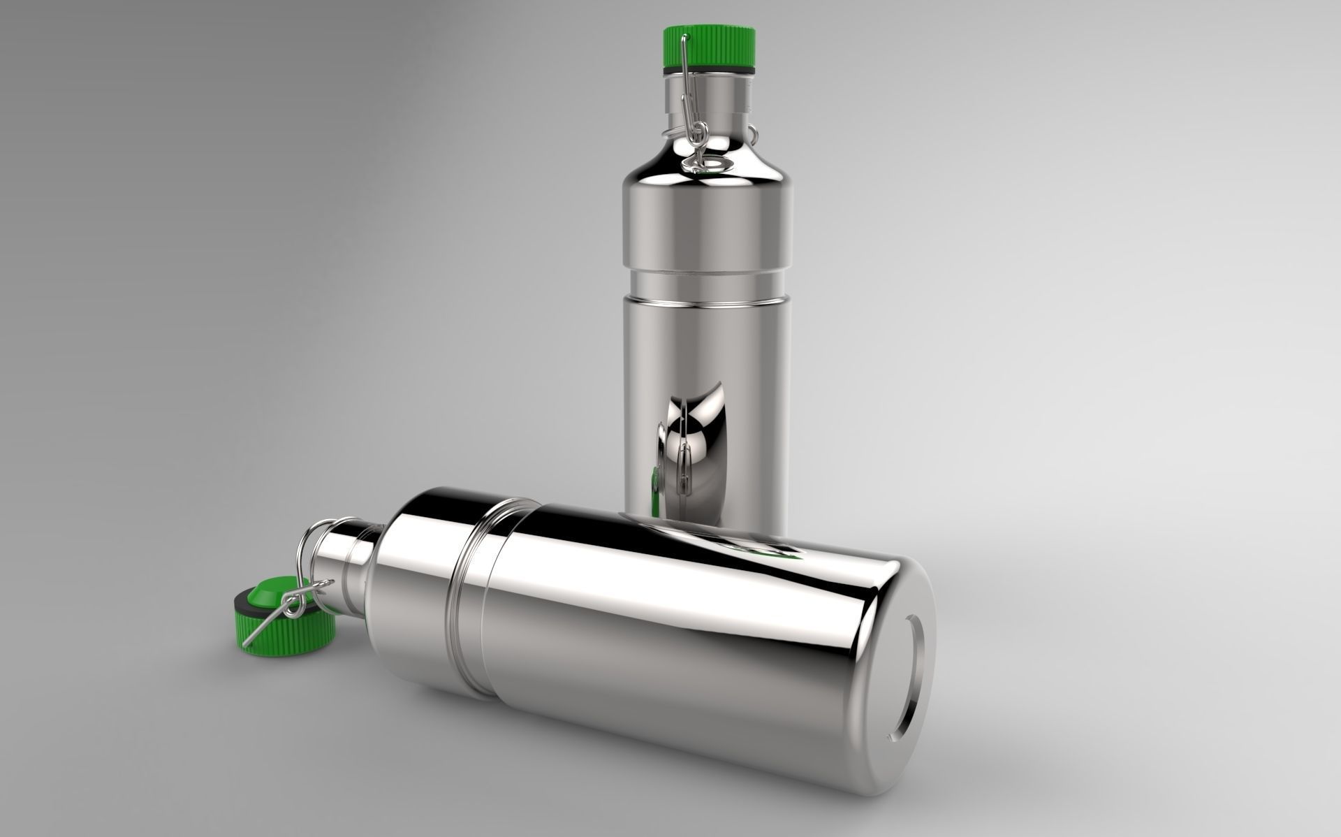 Inox bottle 3D model | CGTrader