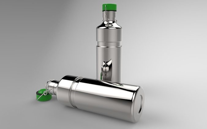 Inox bottle 3D model | CGTrader