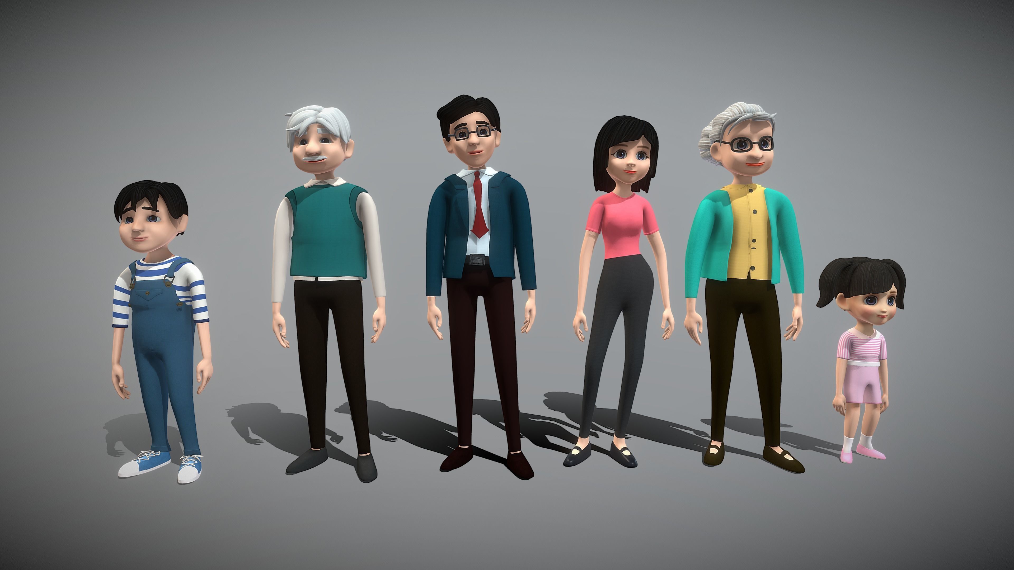 3D model Family Member VR / AR / low-poly rigged animated | CGTrader