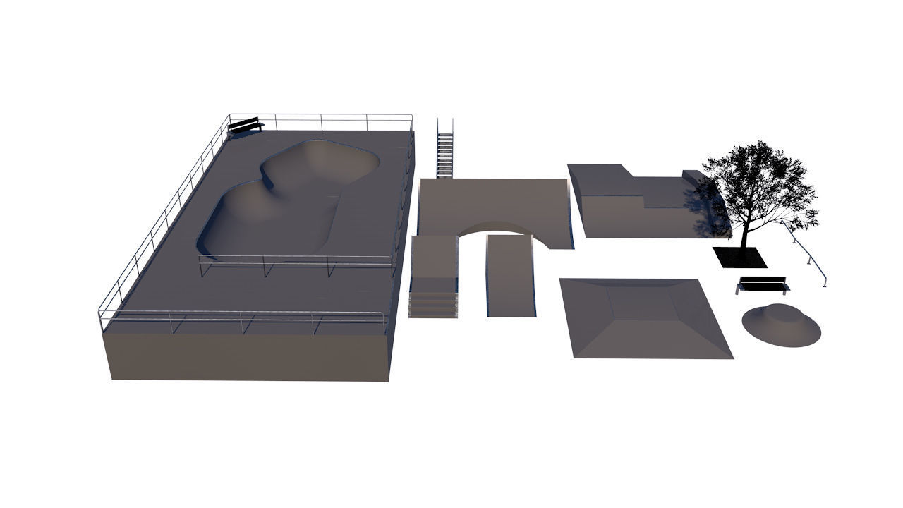 Skate park 3D model | CGTrader