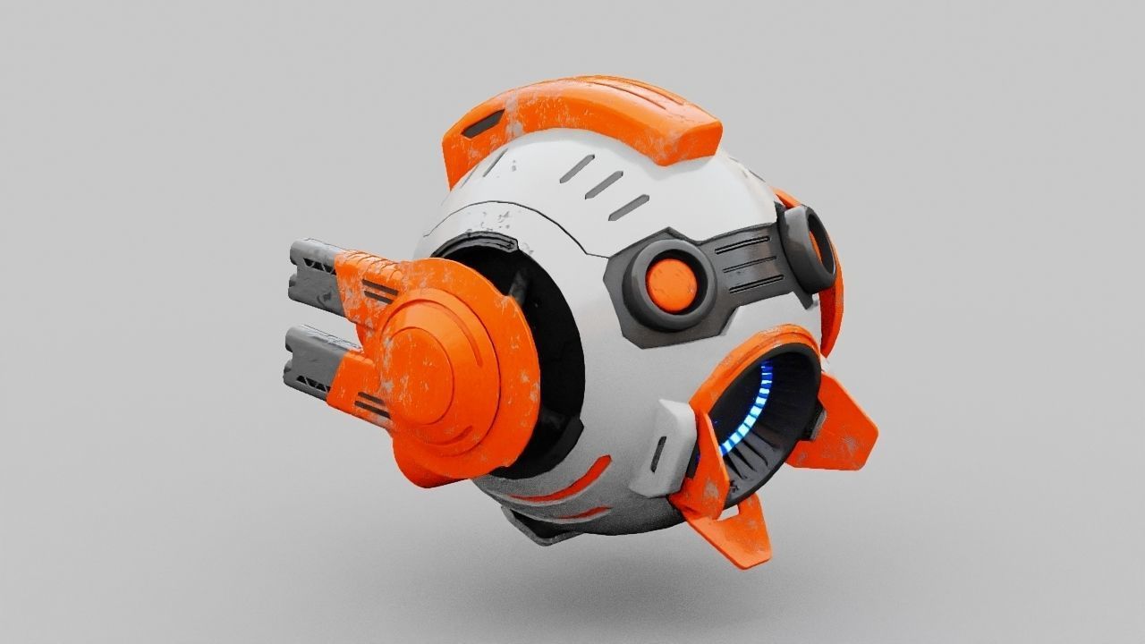 Combat Drone XM09 Rigged 3D model rigged | CGTrader