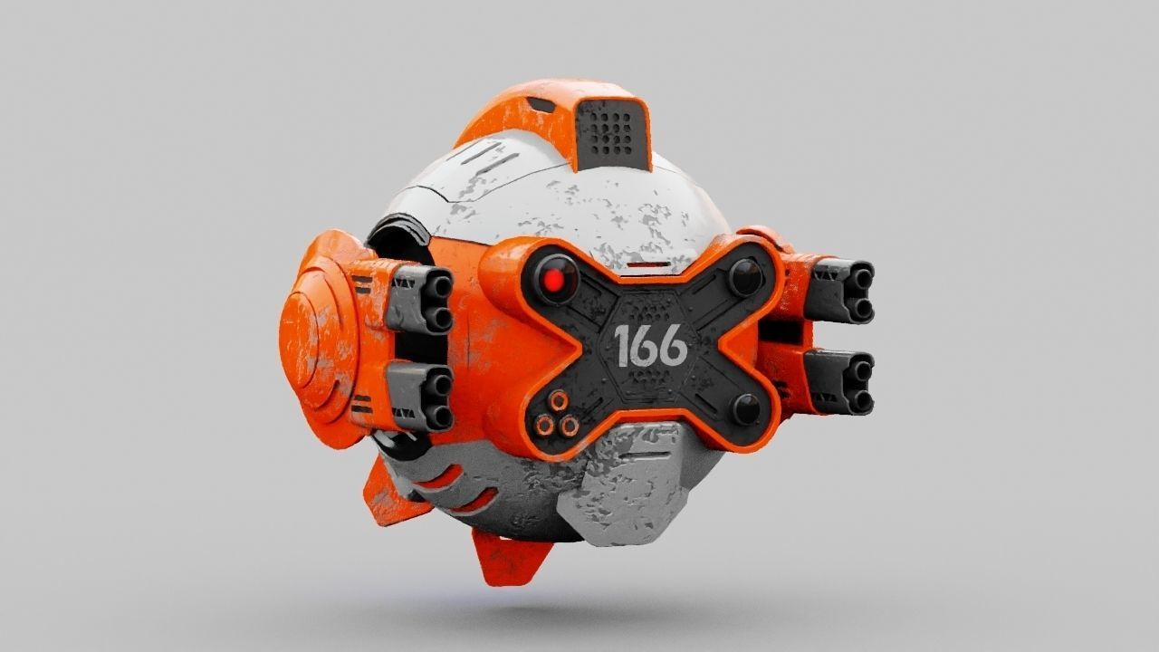 Combat Drone XM09 Rigged 3D model rigged | CGTrader