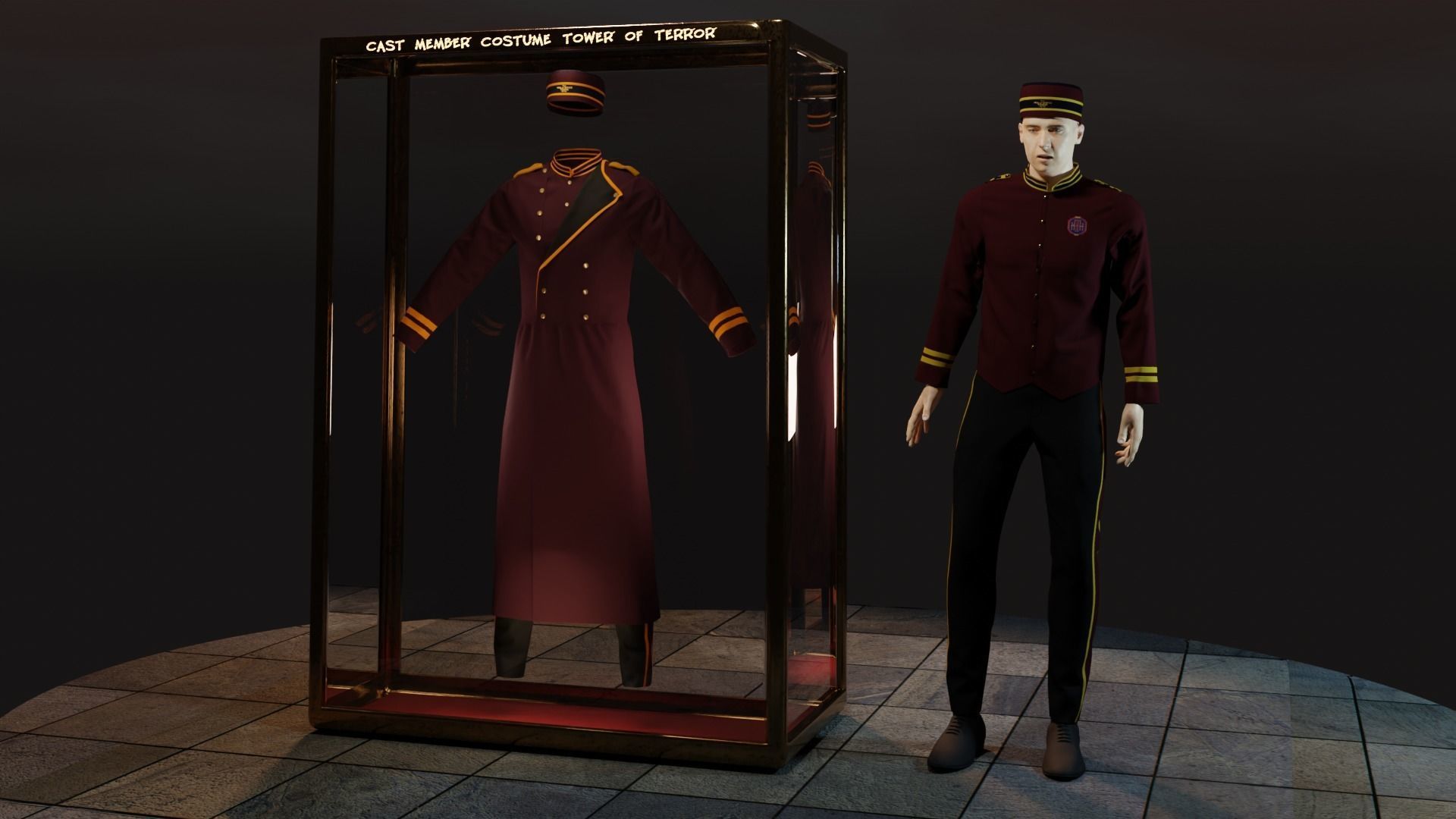 3D blender and Marvelous Designer tower of terror 3D model animated ...