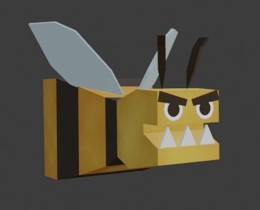3D model Evil bee enemy VR / AR / low-poly | CGTrader